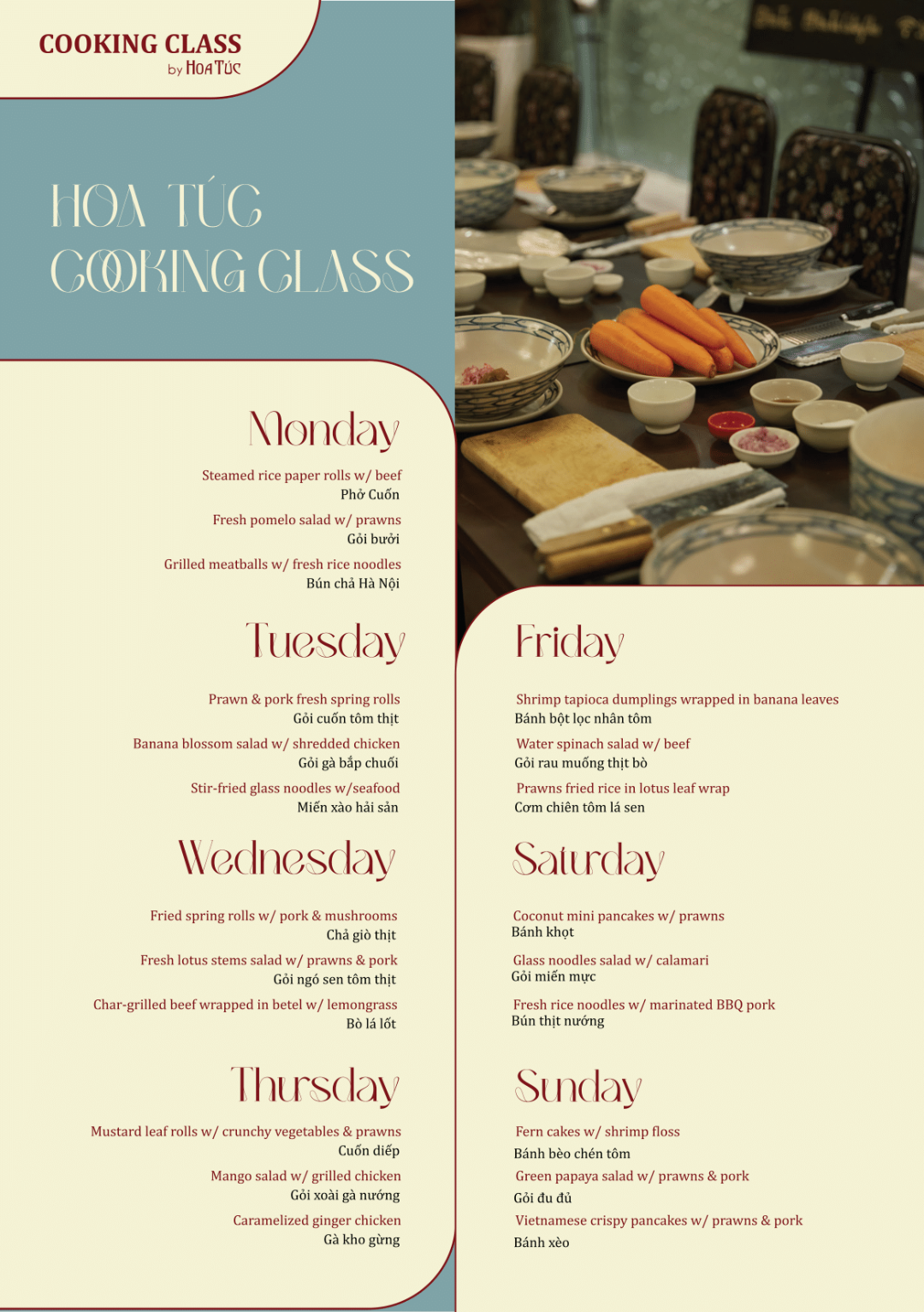 Cooking Class by Hoa Túc